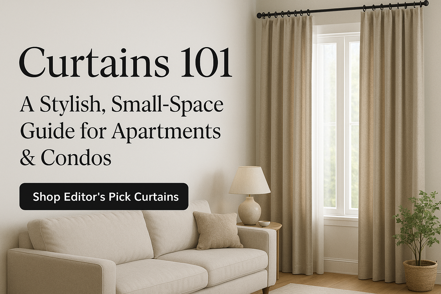 Curtains 101 for Apartments & Condos (Measure + Hang High & Wide ...